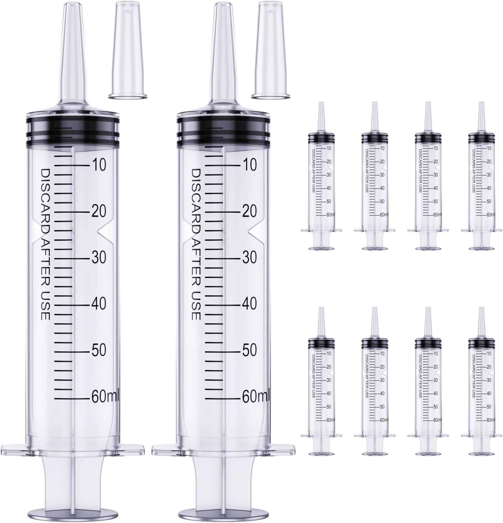 Amazon.com: 60ml Catheter Tip Syringe with Cover 5 Pieces by Brandzig ...