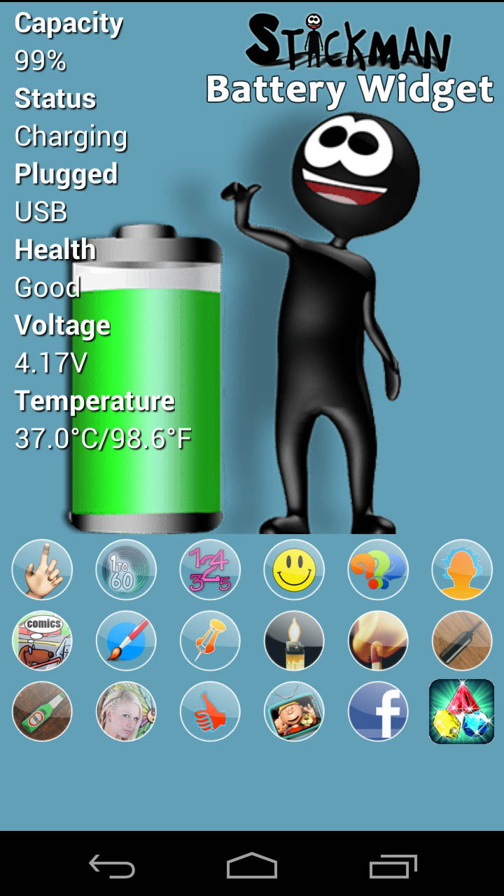 Stickman Battery Widget (Free) - App on Amazon Appstore