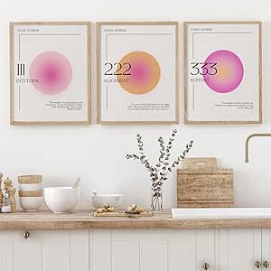 Amazon.com: GENSTEUO Aura Posters for Room Aesthetic, Angel Number Wall ...