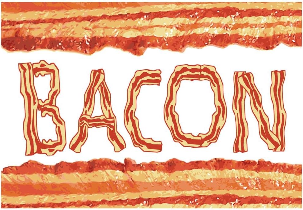 Amazon.com: Bacon Flag Art Poster Print 19 x 13in with Poster Hanger ...