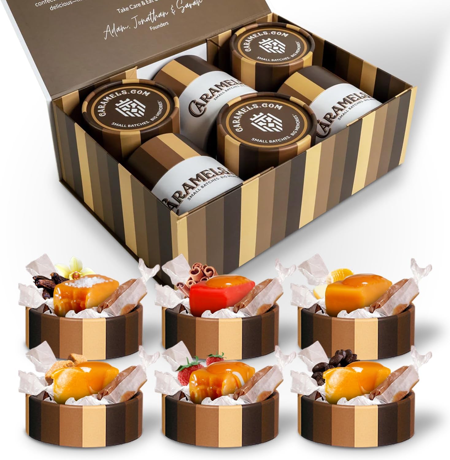 Amazon.com : Caramels.com Gourmet Caramel Candy | Assorted Flavored ...