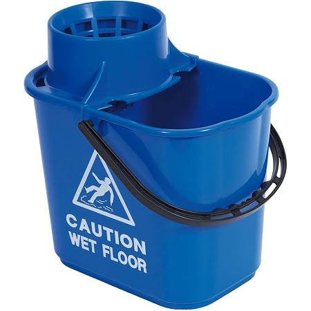 Colour Coded Mop Buckets − 12L Mop Bucket with Wringer and Easy Carry ...
