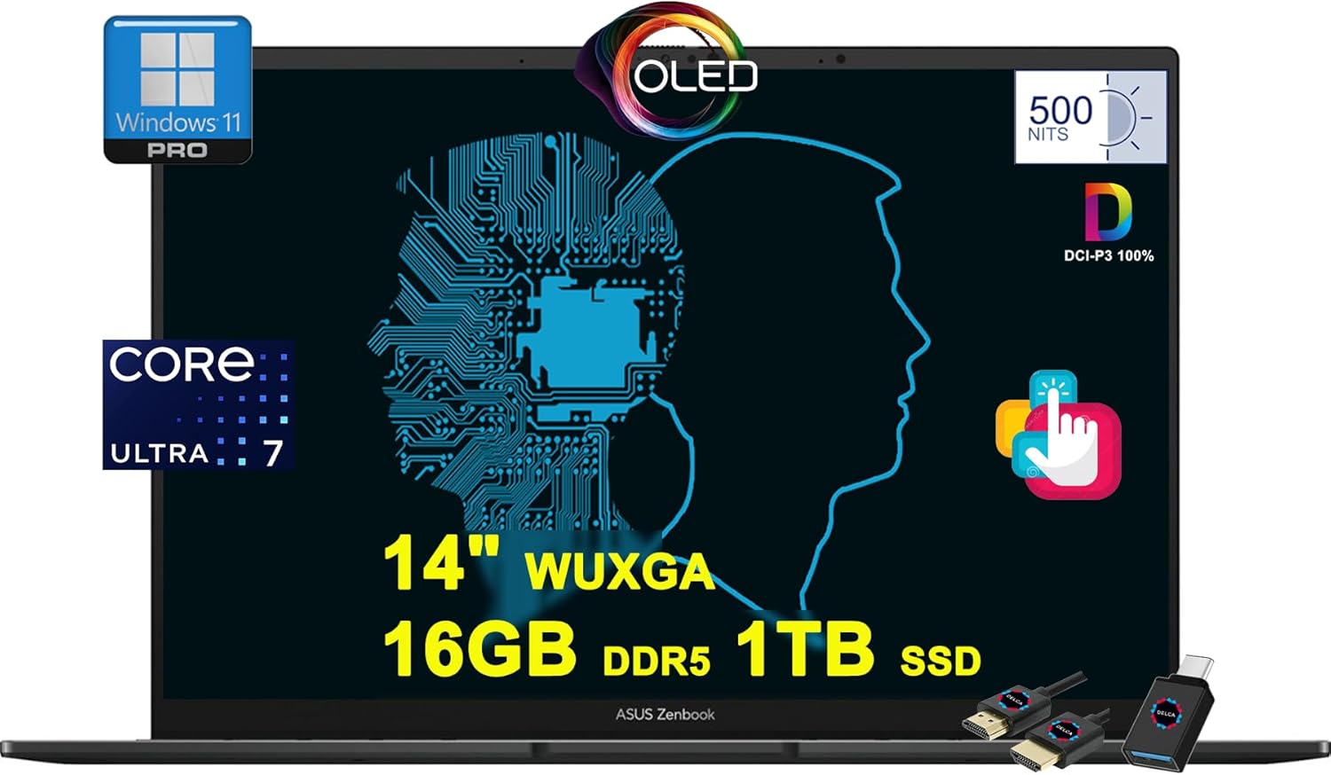 Amazon.com: ASUS Zenbook OLED Copilot AI PC Laptop | 14" WUXGA Lumina ...