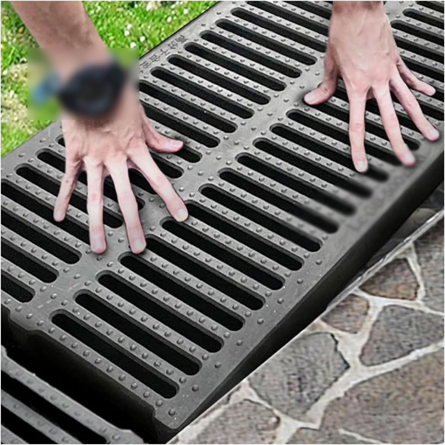 Amazon.com: ZERVA Gutter Outdoor Heavy Duty Access Gutter Cover, Resin ...