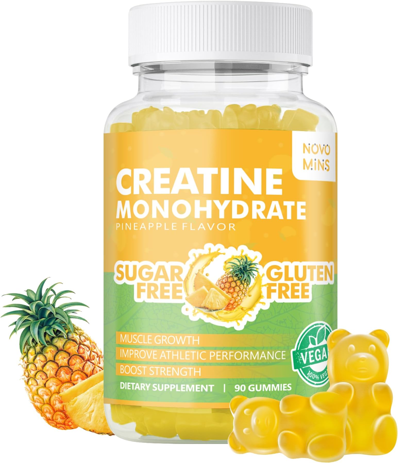 Amazon.com: novomins Creatine Monohydrate Gummies 5000mg for Men ...
