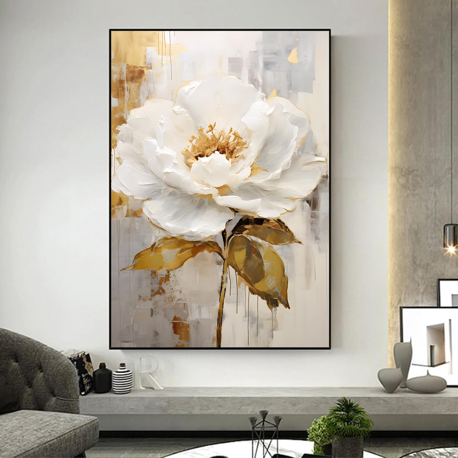 Contemporary Flower Art Paintings Colourful Abstract Flower Floral
