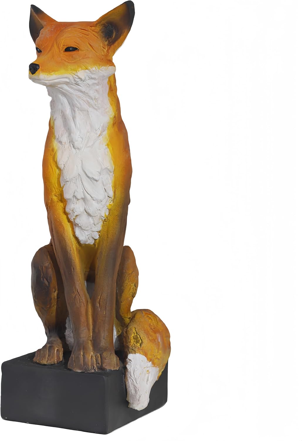 Amazon.com: GENUINQ Sitting Fox Decorative Statue Outdoor Wit Fox Orange and White Cute ...