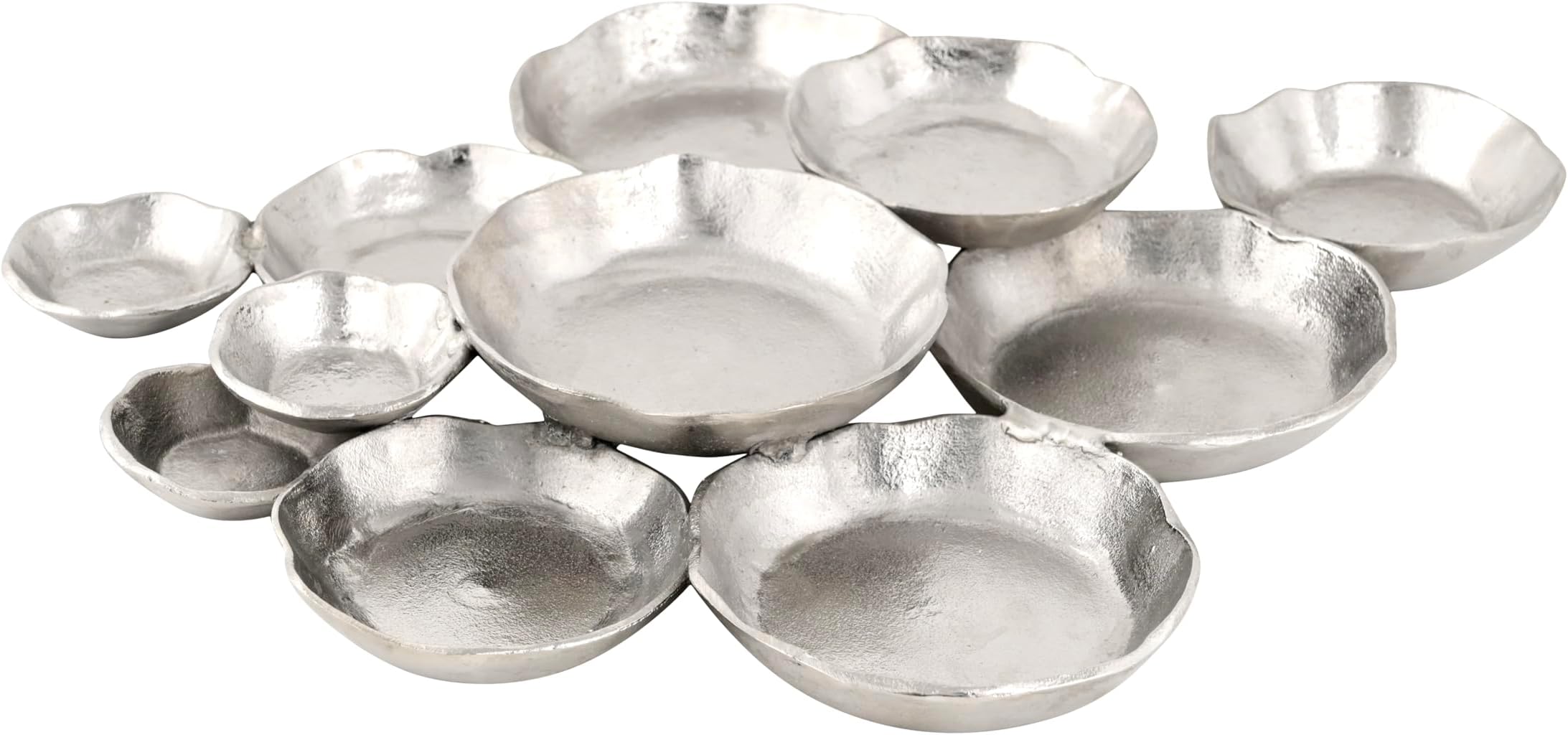 Amazon.com: Cruiser’s Caché | Cluster of 11 Serving Bowls, 24" Silver ...