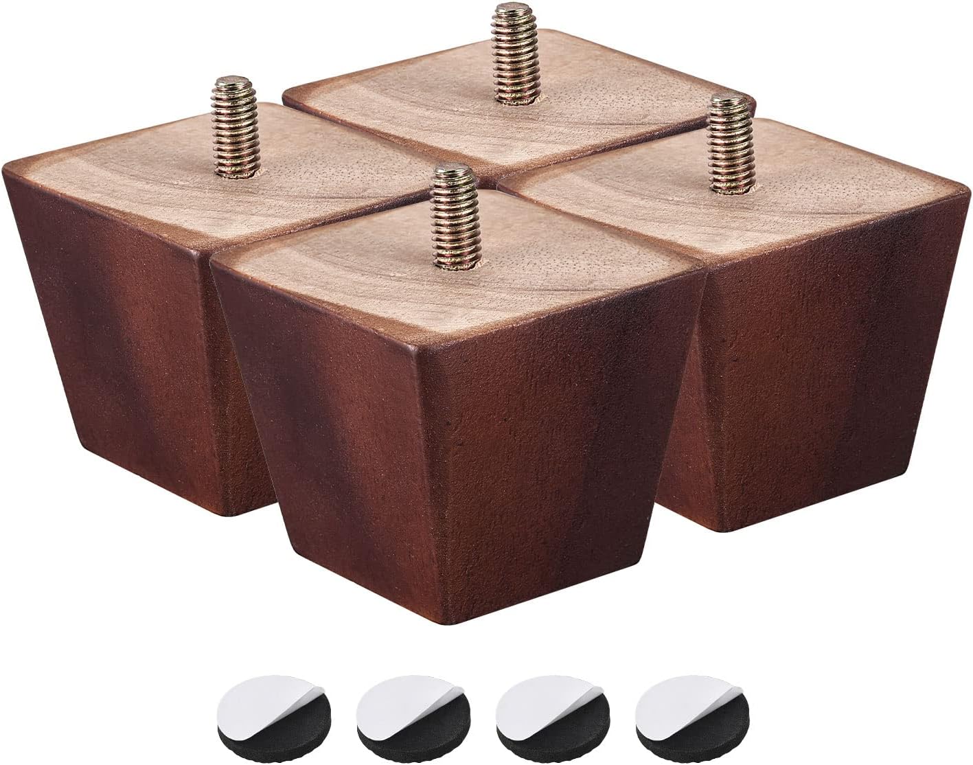 uxcell Furniture Legs, 2 Inch(50mm) Set of 4 Square Solid Wood Couch ...