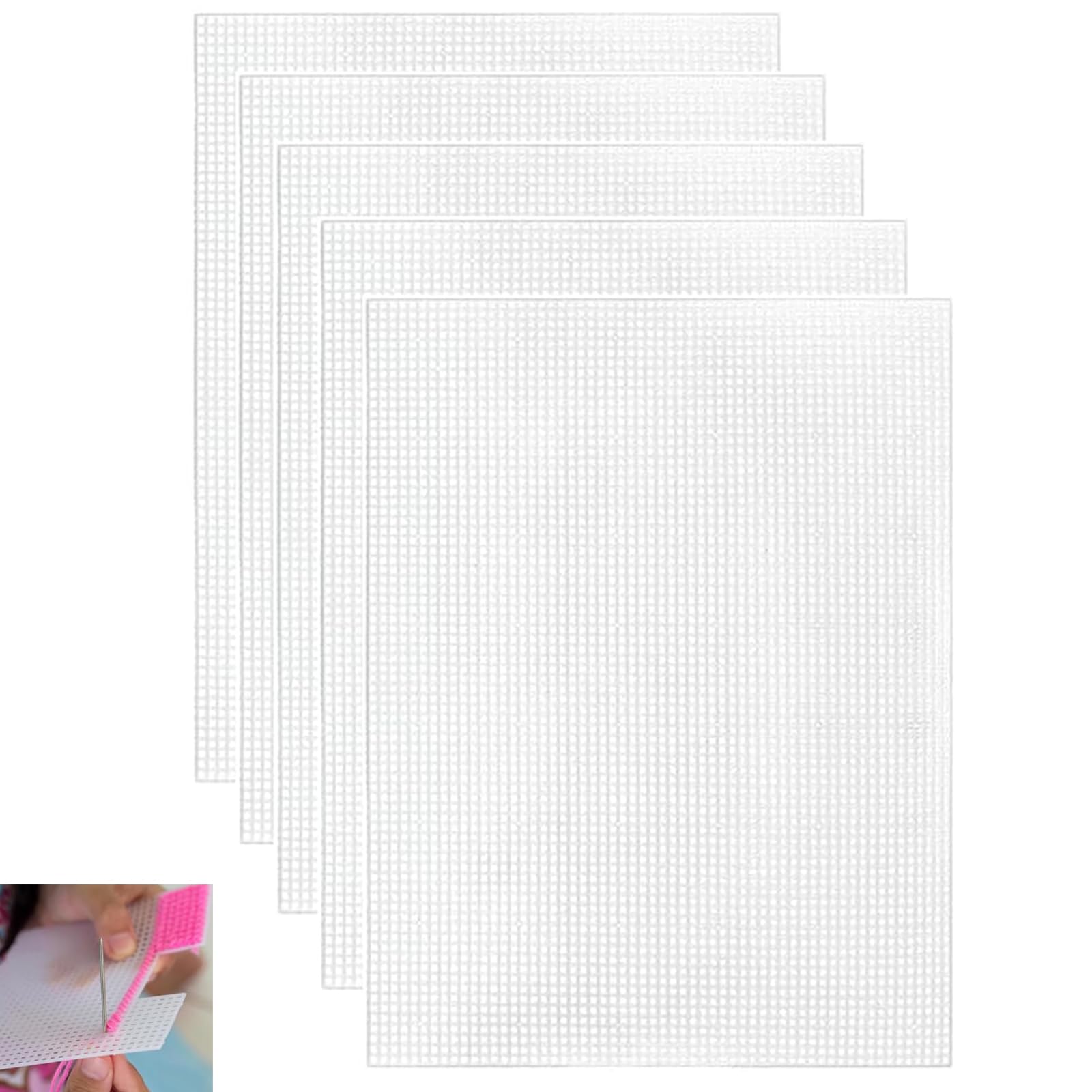 5 Pcs Plastic Mesh Fabric White Mesh Square Small Hole Pads Kit for DIY ...