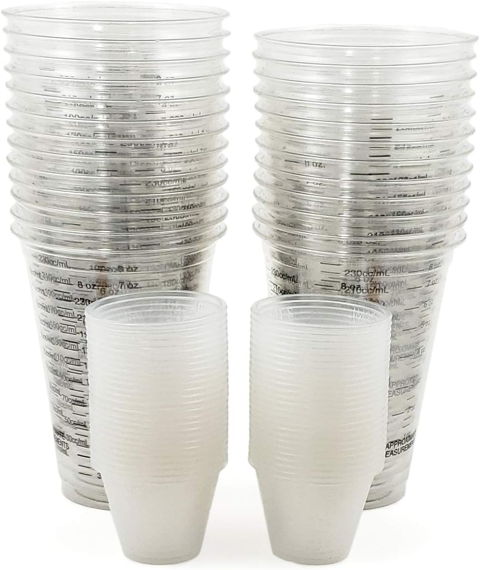 Amazon.com: SES Plastic Disposable Mixing Cups - 75 Pieces - 8oz and ...