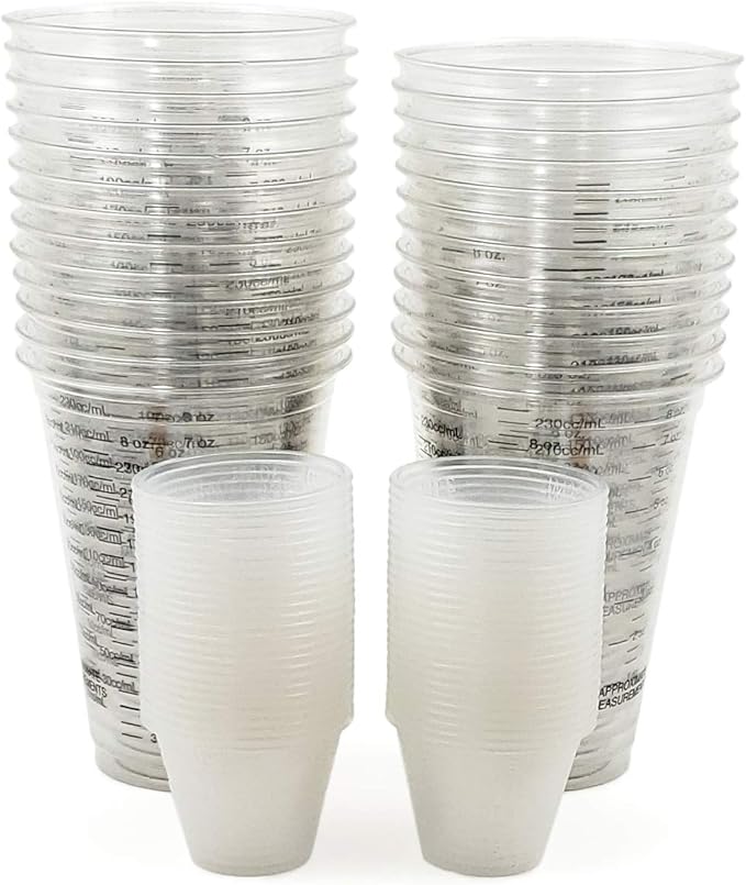 Amazon.com: SES Plastic Disposable Mixing Cups - 75 Pieces - 8oz and ...