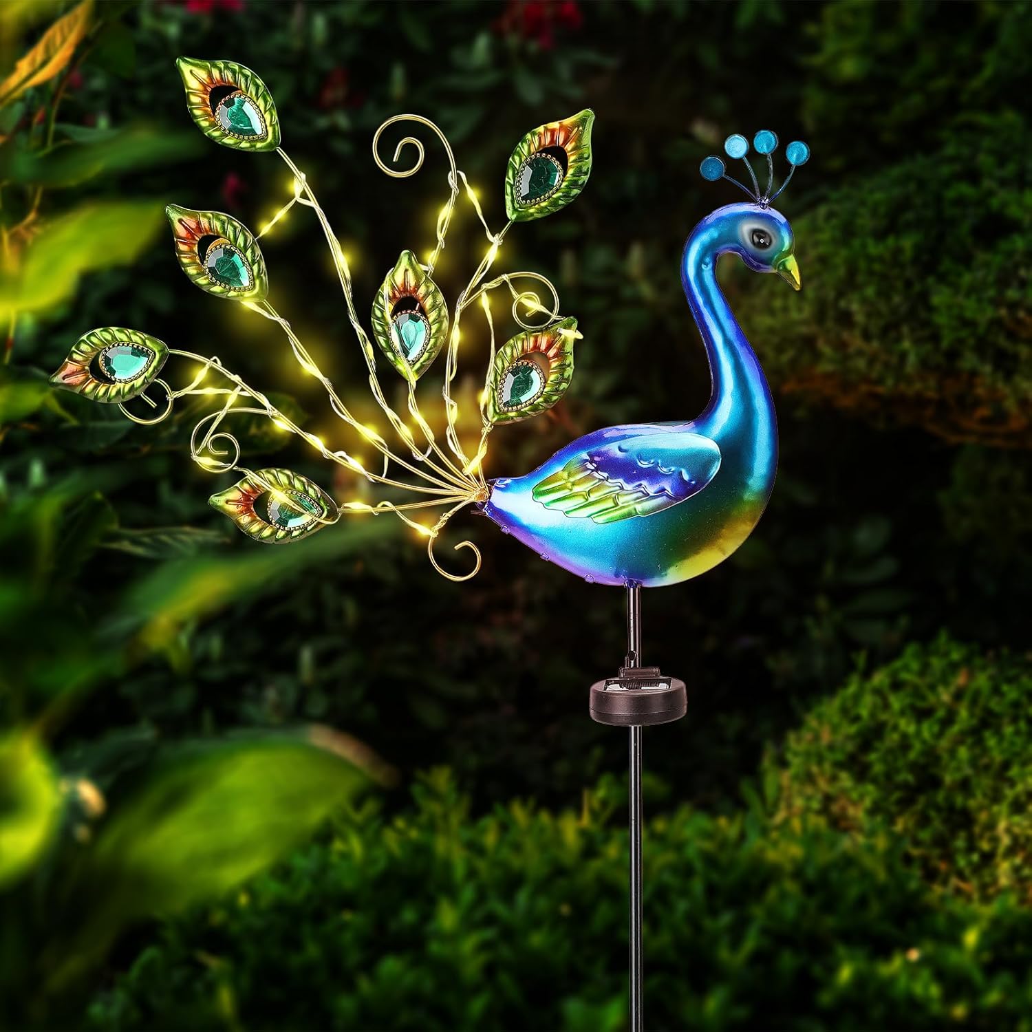 Amazon.com : Peacock Solar Light-Yard Decorations Outdoor-Solar Garden ...
