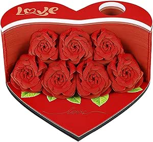Amazon.com: 3D Memo Pad, Artsy Rose Fower Note Pads, Fun Sticky Notes ...