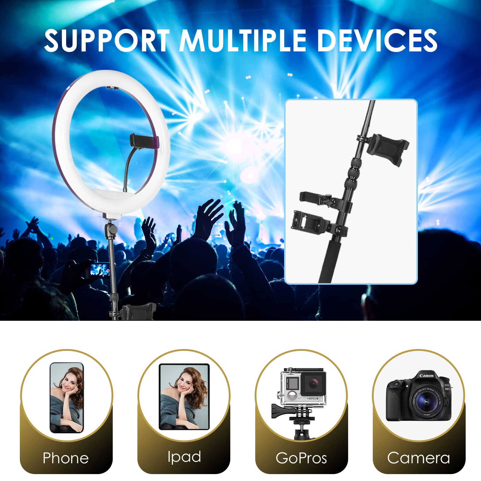 HARZHI 360 Photo Booth with Flight Case 115CM, Automatic 360 Spin ...