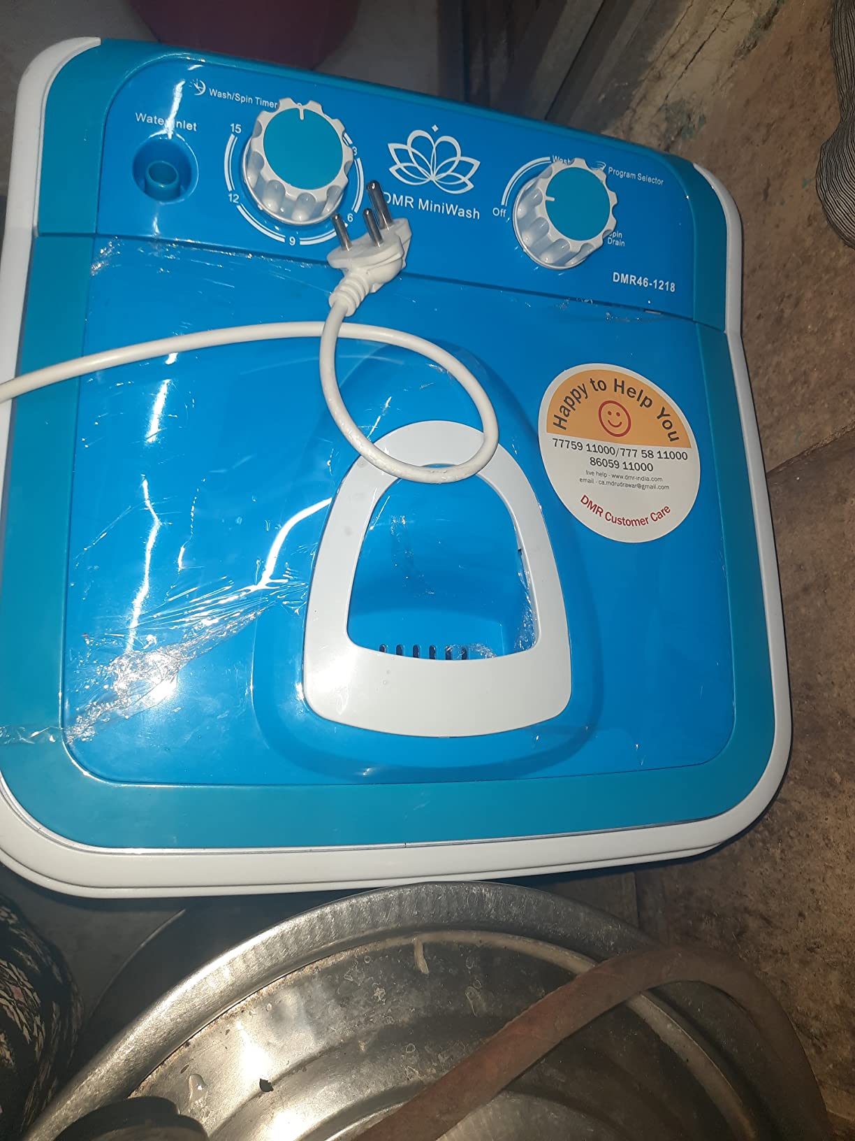 DMR Model DMR 46-1218 (W2Yr) Top Load 4 star Single Tub 4.6Kg Portable ...