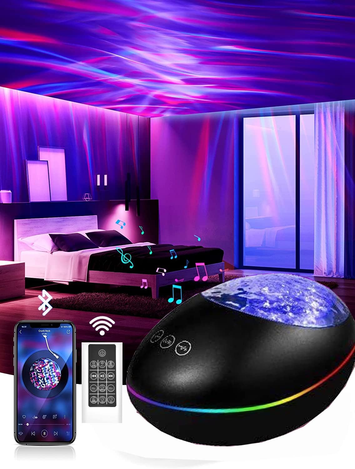 Star Light Projector, Tenei 2 in 1 Ocean Wave Night Light Projector ...