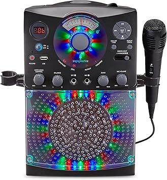 Singing Machine SML385UBK Bluetooth Karaoke System with LED Disco ...