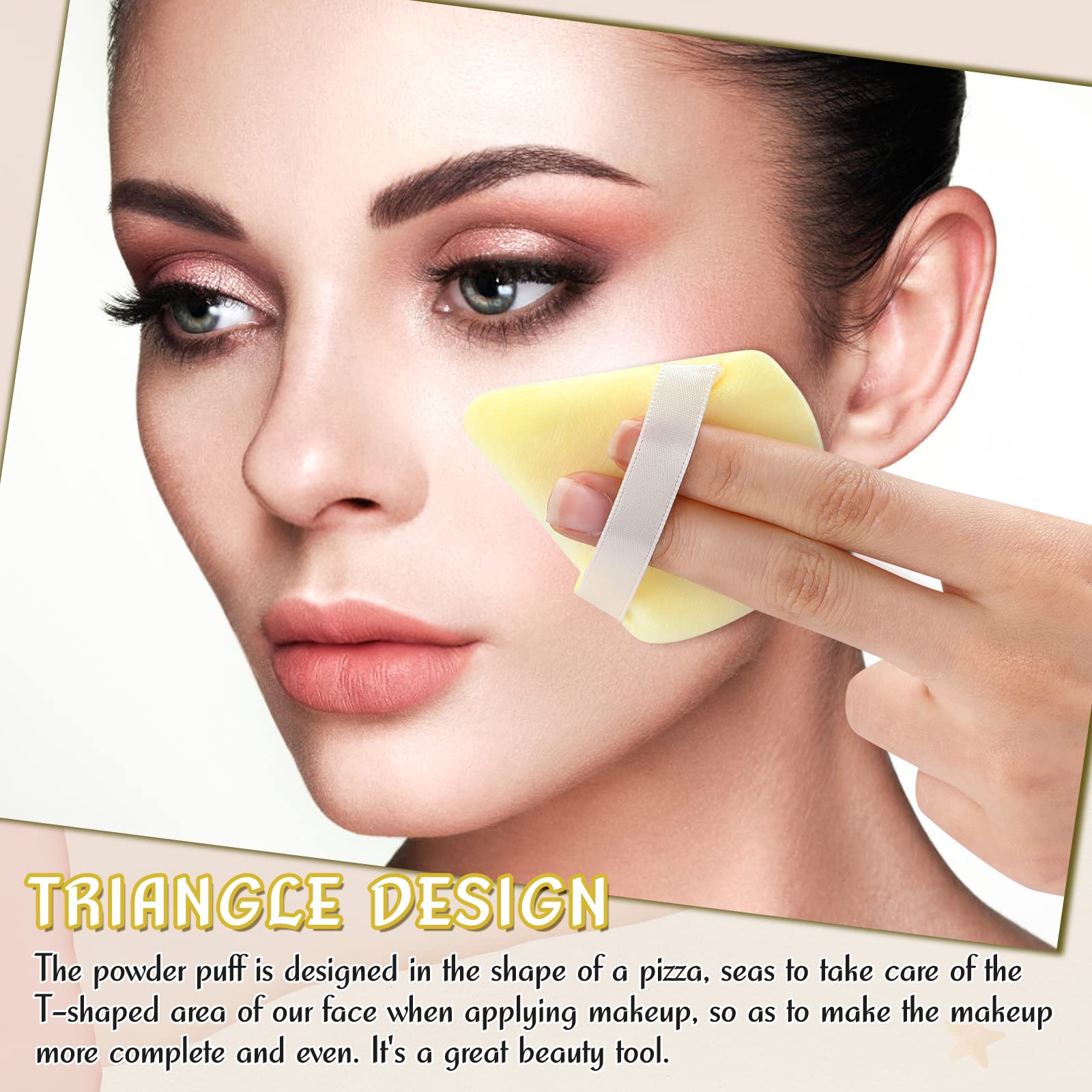 Snapklik.com : Triangle Powder Puffs, Soft Makeup Velour Powder Puffs ...