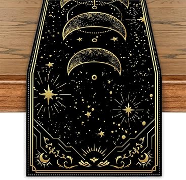Amazon.com: Mystical Decor Moon Table Runner Tarot Decor Gothic Table ...