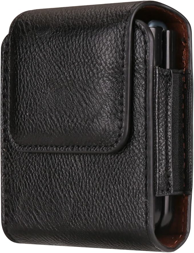 Amazon.com: Flip Phone Holster Belt Clip Case Cover PU Leather Cell ...
