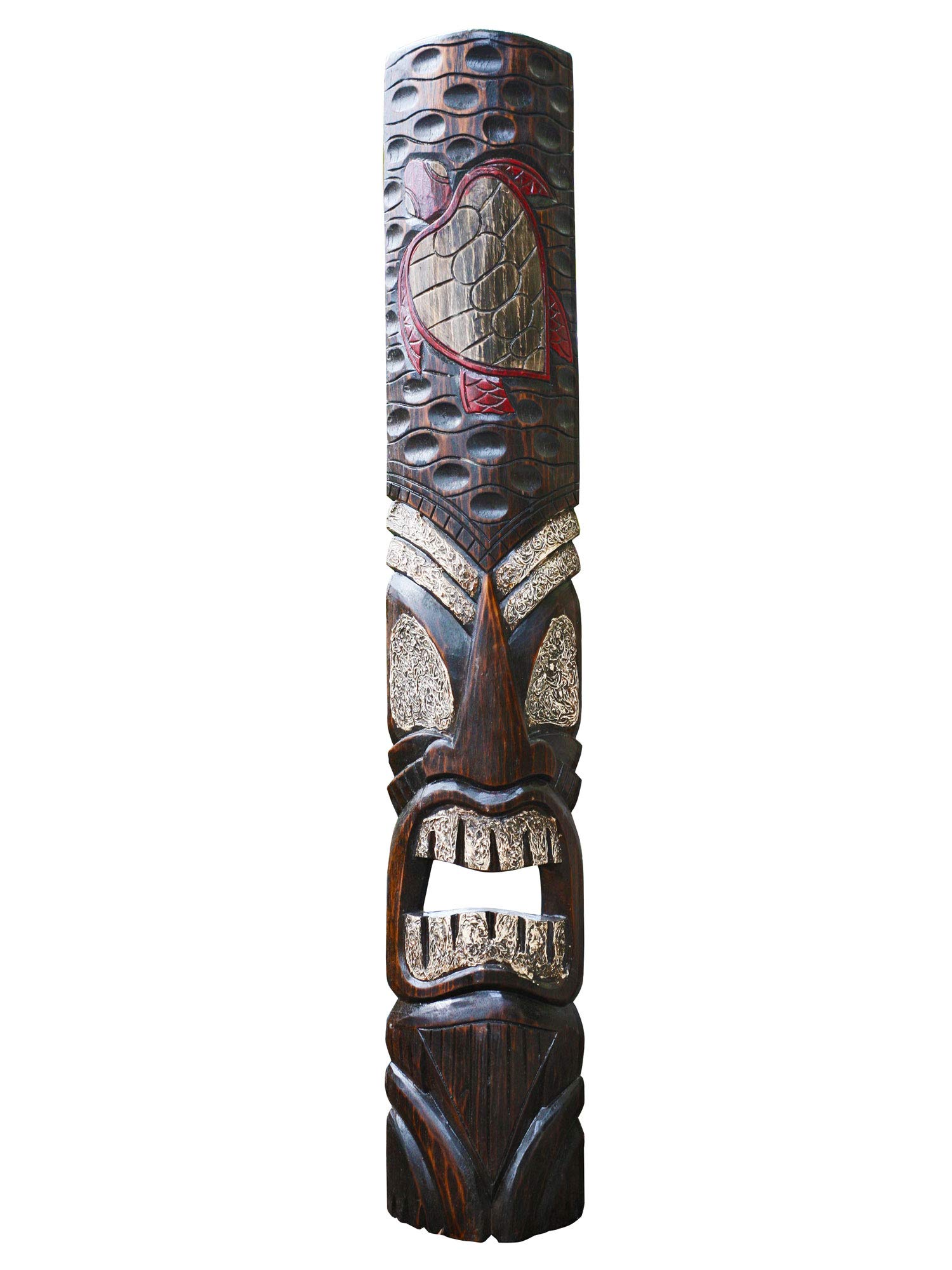 Amazon.com : Forever Bamboo Tiki Mask Happy God Outdoor Decoration 40 ...