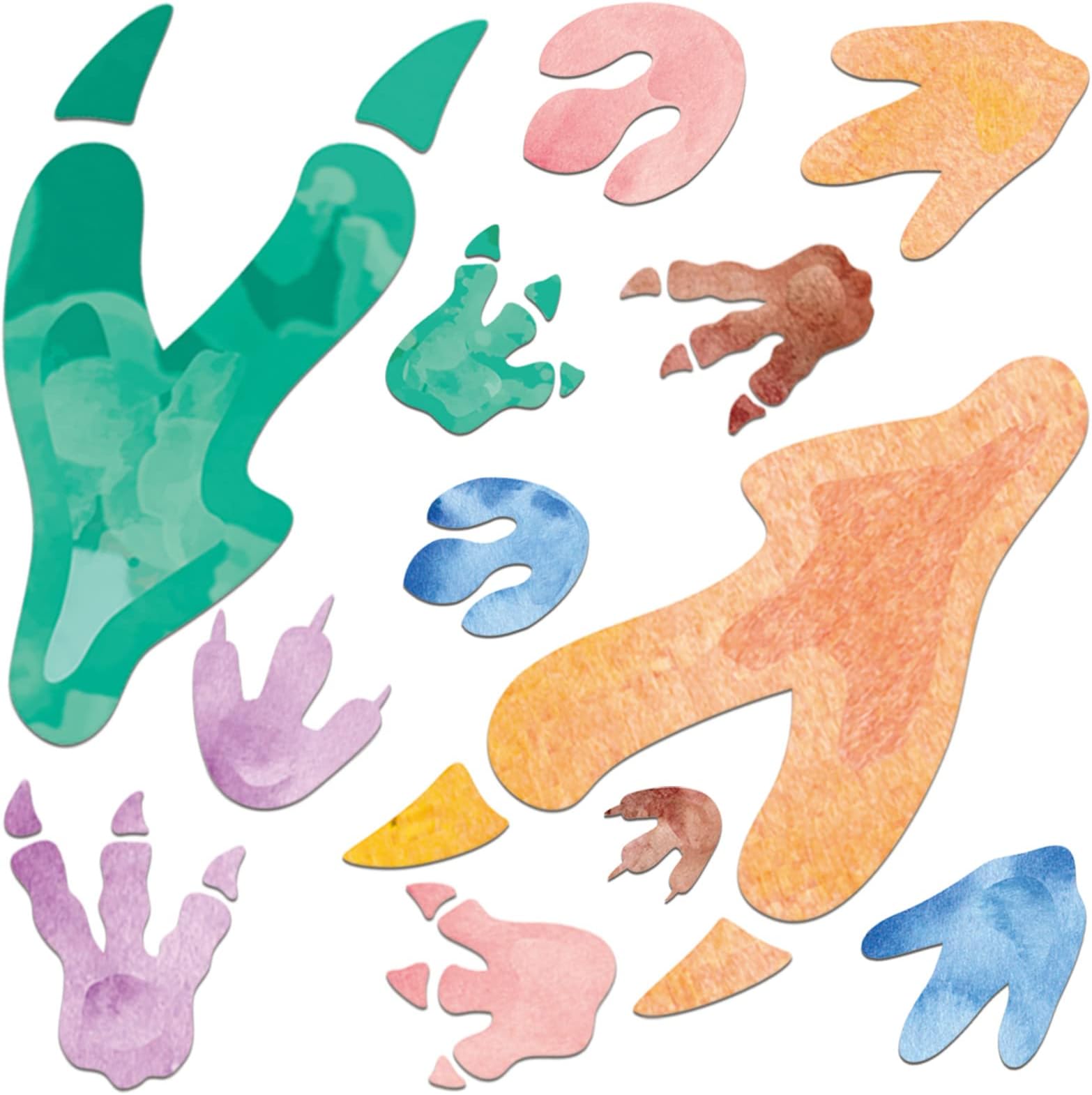 Amazon.com: Gersoniel 128 Pieces Dinosaur Decor Dinosaur Footprints ...