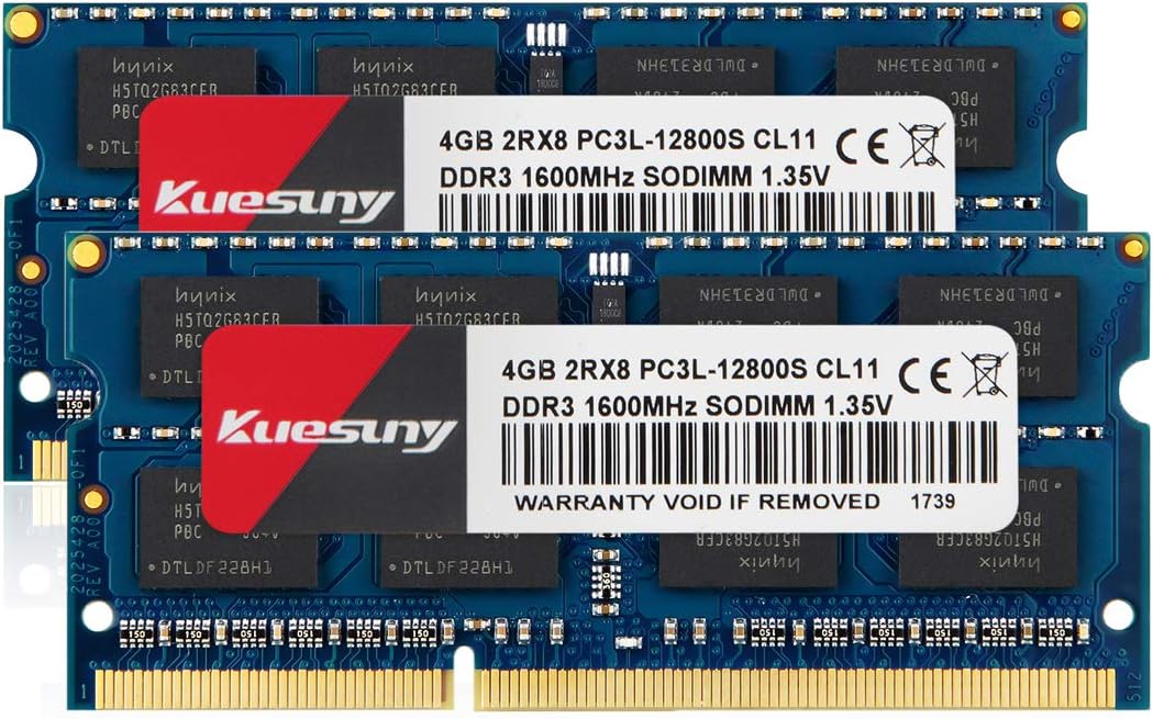TECMIYO 8GB Kit DDR3/DDR3L 1600MHz SODIMM RAM PC3L / PC3-12800S PC3L ...