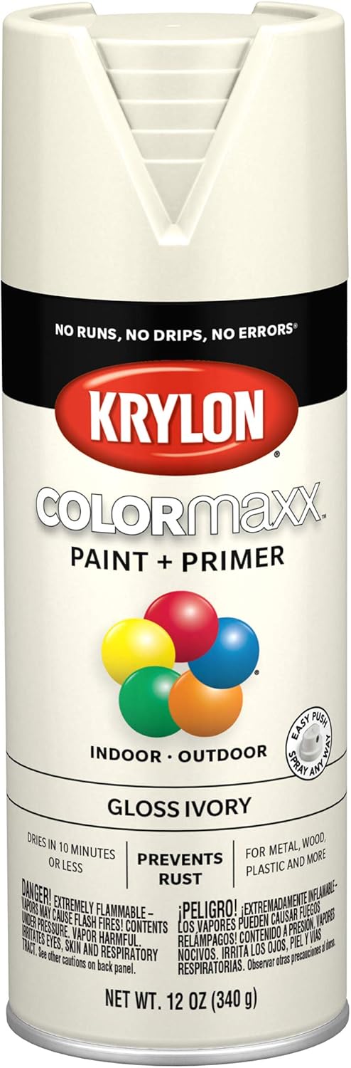 Krylon K05524007 COLORmaxx Spray Paint and Primer for Indoor/Outdoor ...