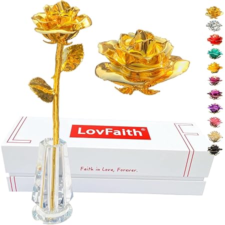 Amazon.com: Lifetime Rose Dipped in 24k Gold - Made with a Real Rose ...