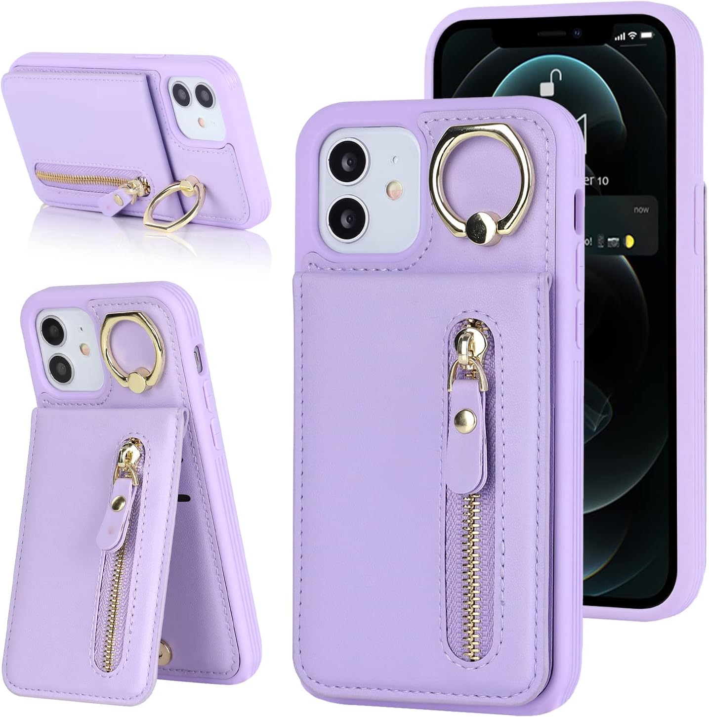 Amazon.com: DEYHU for iPhone 12 pro Case with Card Holder for Women ...