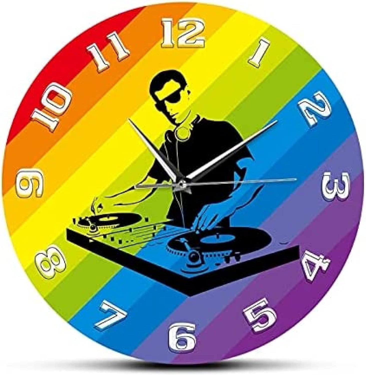 Amazon.com: Wall Clock Personalised Dj Name Printed Dj Wall Clock Disc ...