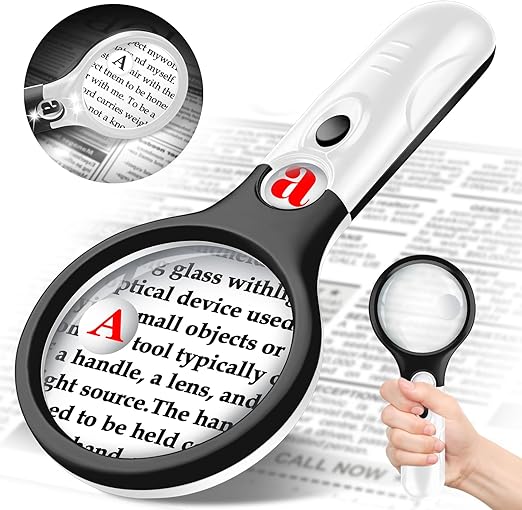Amazon.com: Compact Magnifying Glass with Lights,45X 10X 5X Small ...