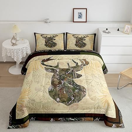 Amazon.com: Erosebridal Hunting Deer Bedding Sets King Woodland Camo ...