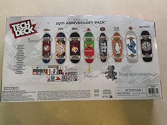 Amazon.com: Tech Deck, 25th Anniversary 8-Pack Fingerboards with ...