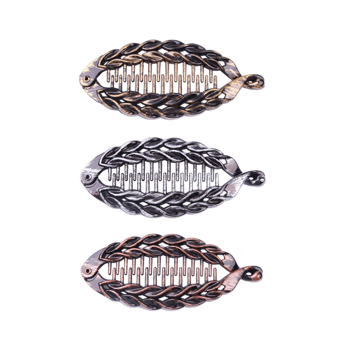 Amazon.com : Vintage Large Size Fish Shape Hair Comb Banana Hair Clip ...