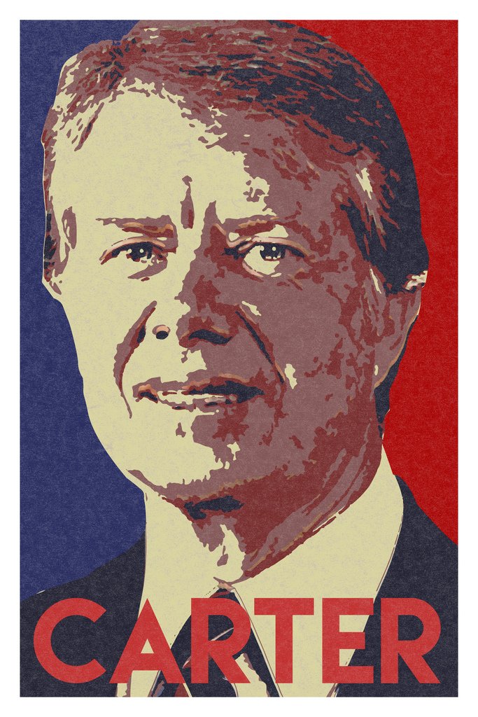 Amazon.com: President Jimmy Carter Pop Art Presidential Portrait Face ...