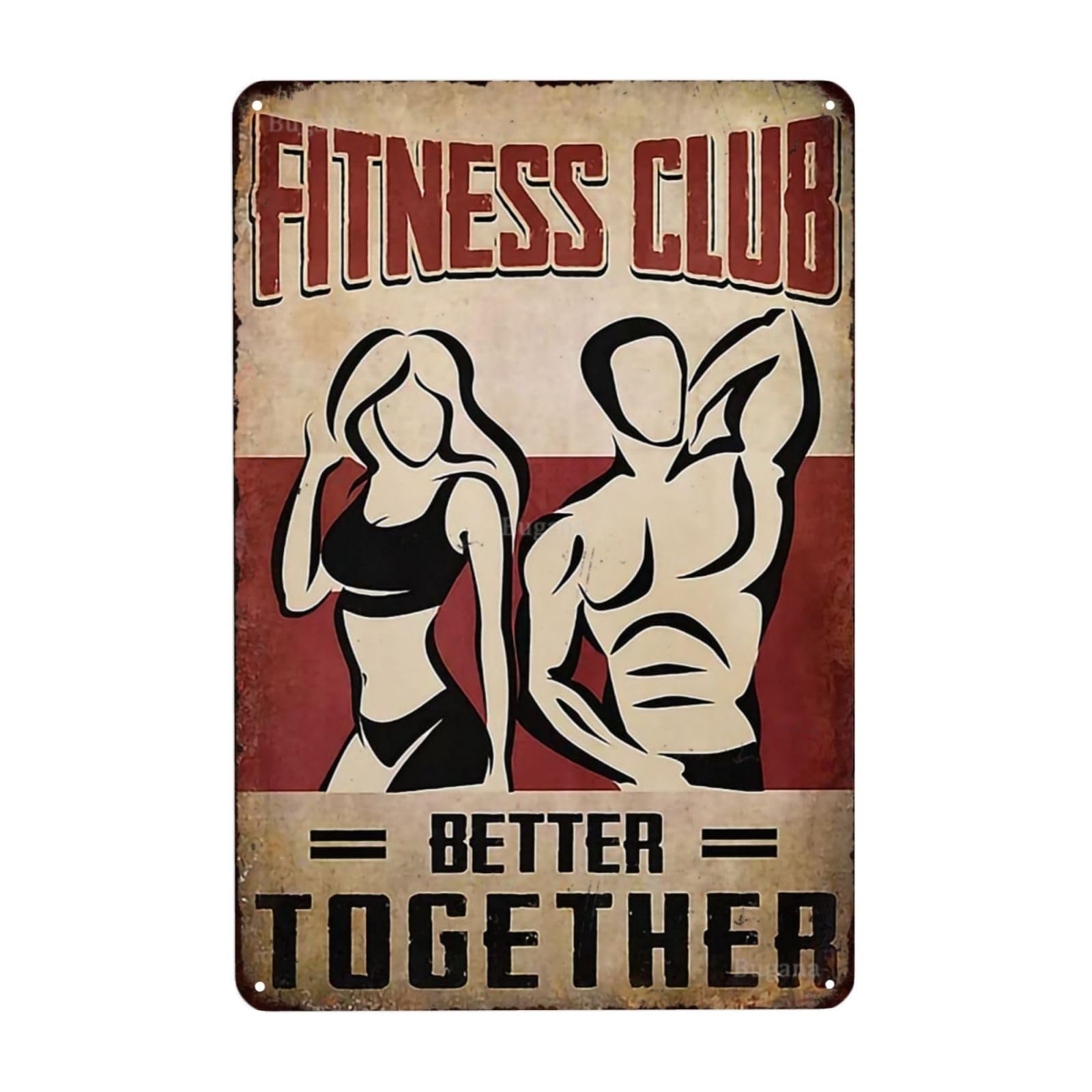 Vintage Fitness Signs Funny Metal Signs Decor No Pain No Gain