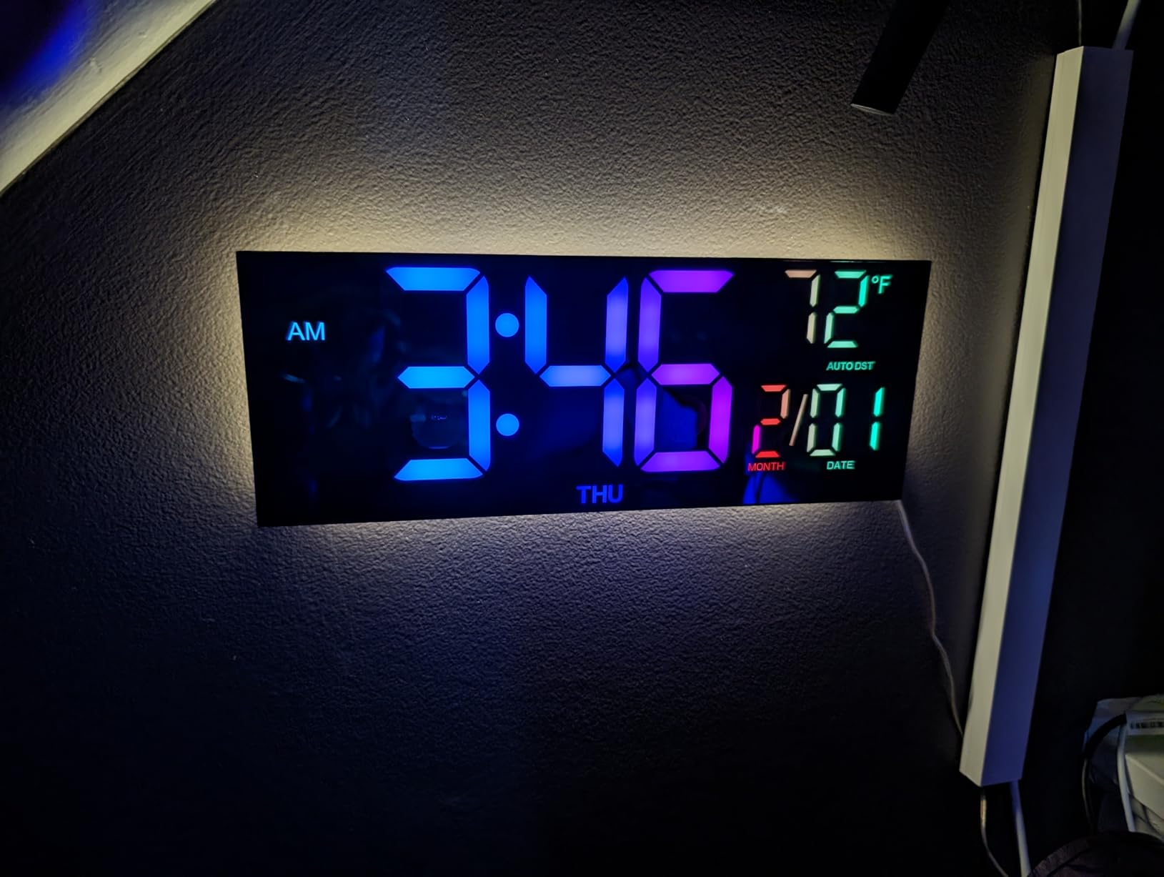 $9/mo - Finance YISILE Digital Wall Clock Large Display, 13" Large ...