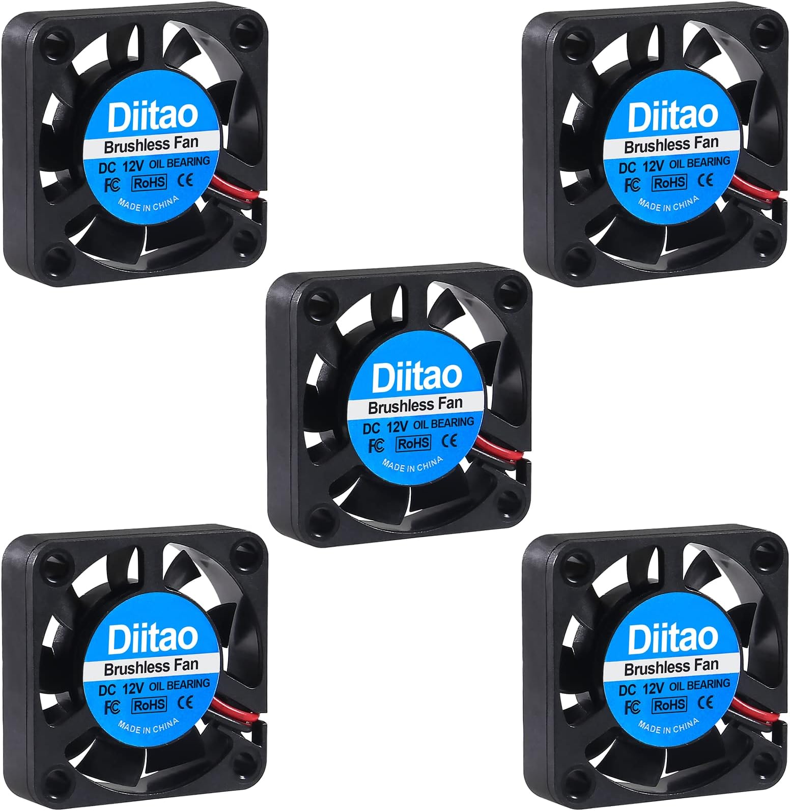 Amazon.com: WINSINN 40mm RGB Fan 12V, LED Colorful 3D Printer Micro 12 ...