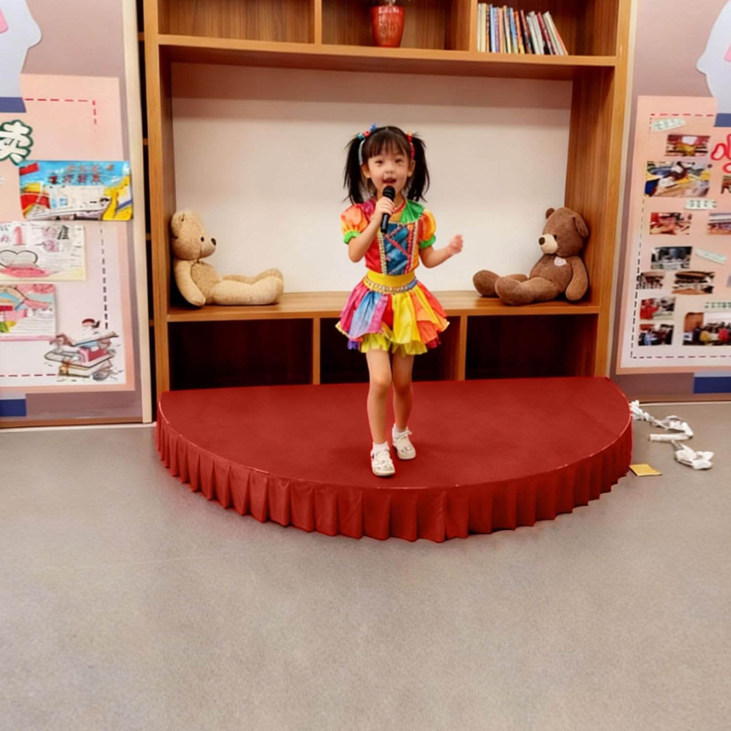 Amazon.com: Semi-Circular Portable Stage Children'S Stage Platform for ...