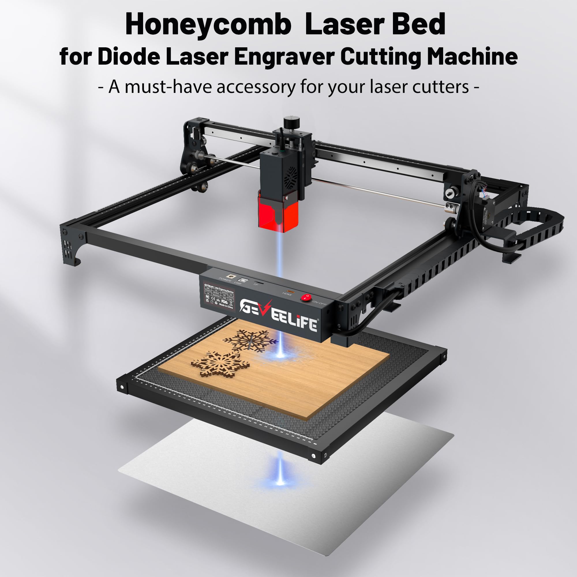 Snapklik.com : Geveelife Honeycomb Laser Bed 400 400 22mm Working Table ...
