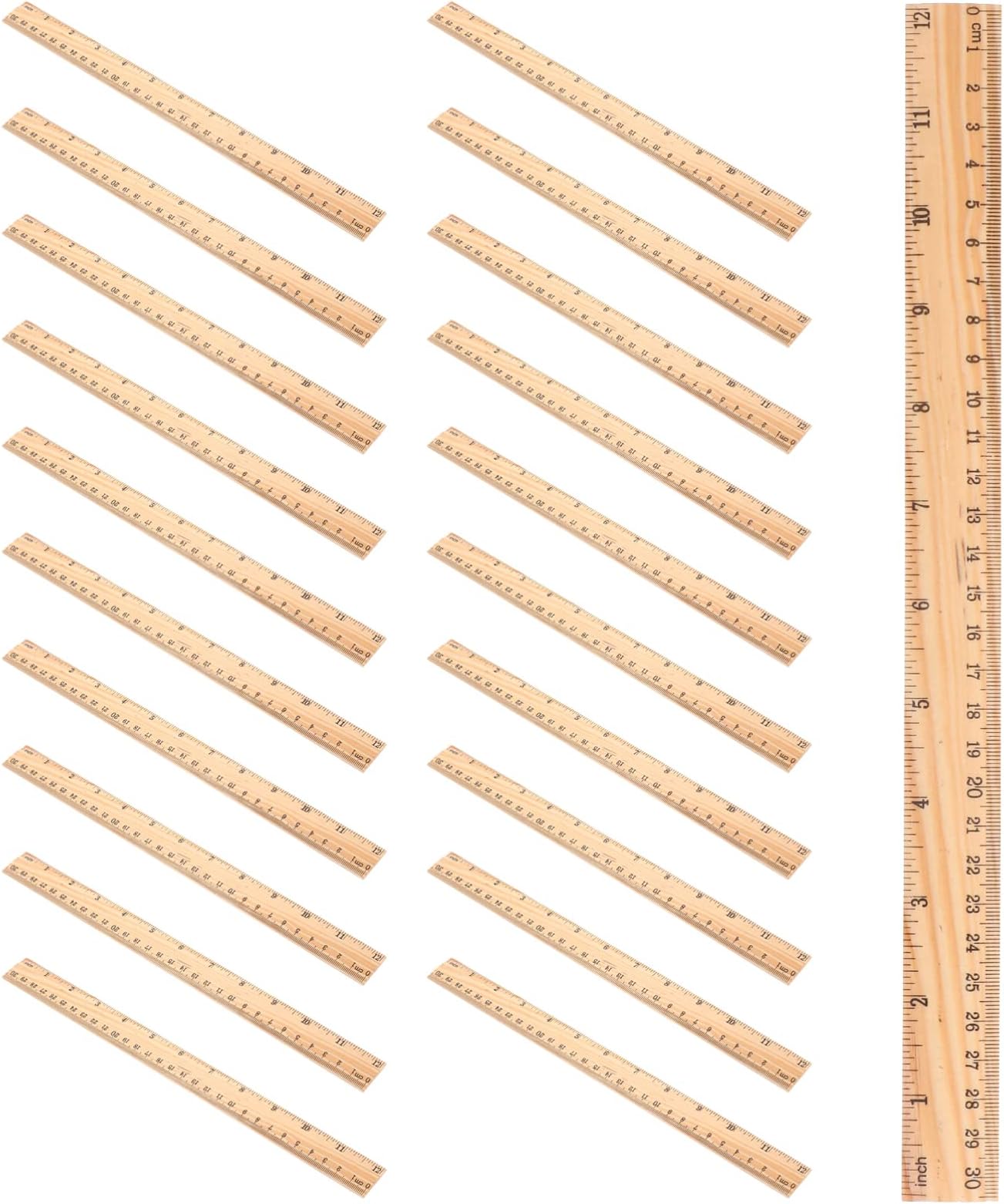 Kids Ruler for School 20pcs Wooden Ruler Student Rulers Wooden School ...
