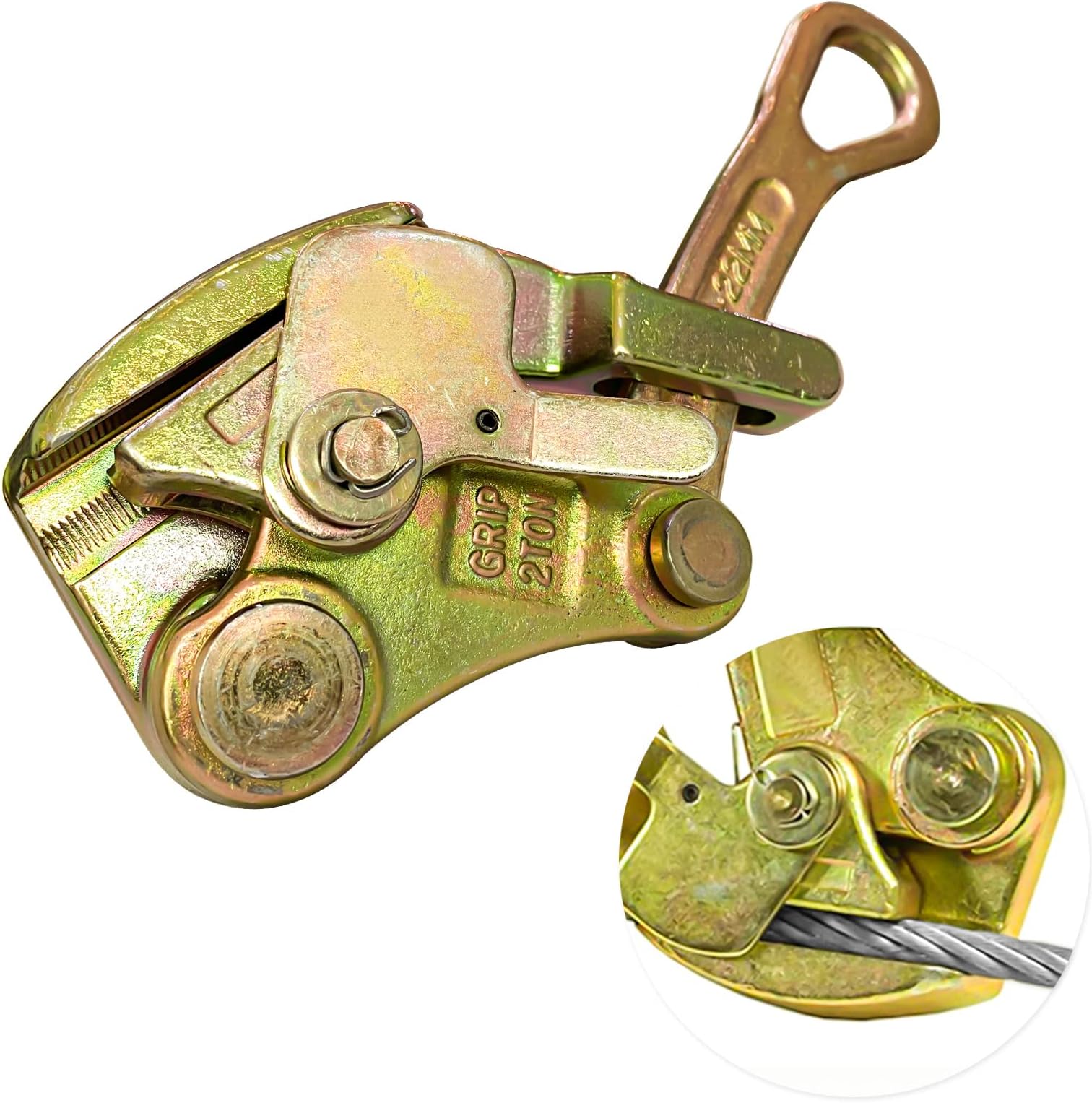 WRINGKIT 4400lb Cable Grip Steel Wire Gripper, 2 Ton Cable Puller Tool ...