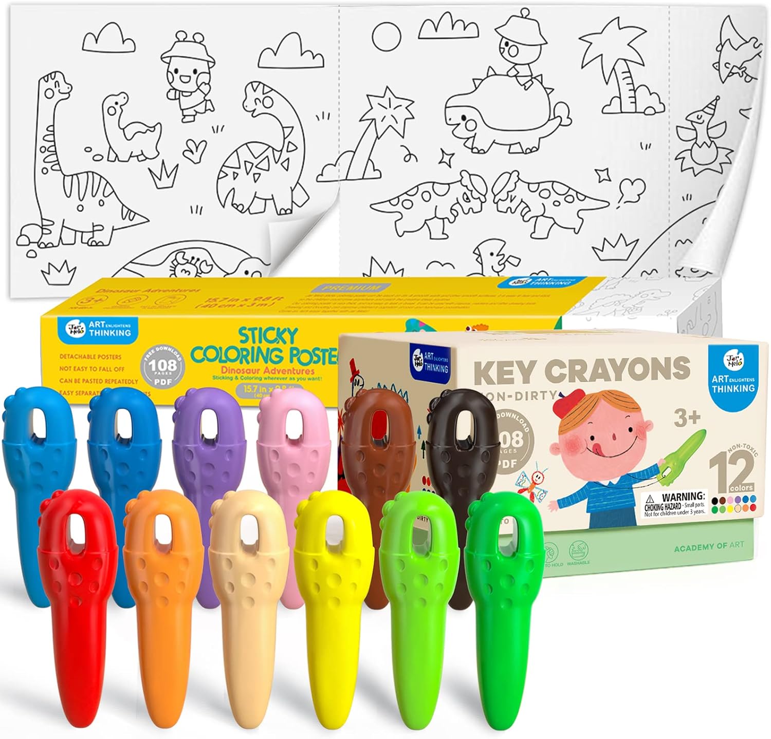 Amazon.com: Jar Melo Key Crayons + Coloring Poster : Toys & Games