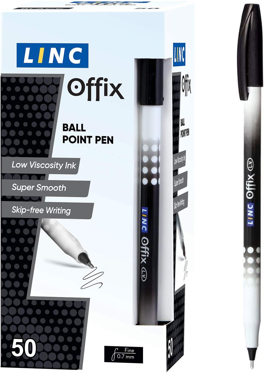 Amazon.com : Linc Offix Smooth Ball Point Pen, 1.00mm Tip, 50-Count ...