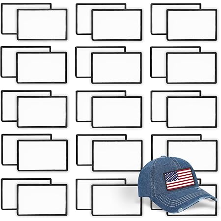 Amazon.com: 30 Pieces Blank Sublimation Patches 3 Shapes Fabric Iron-on ...