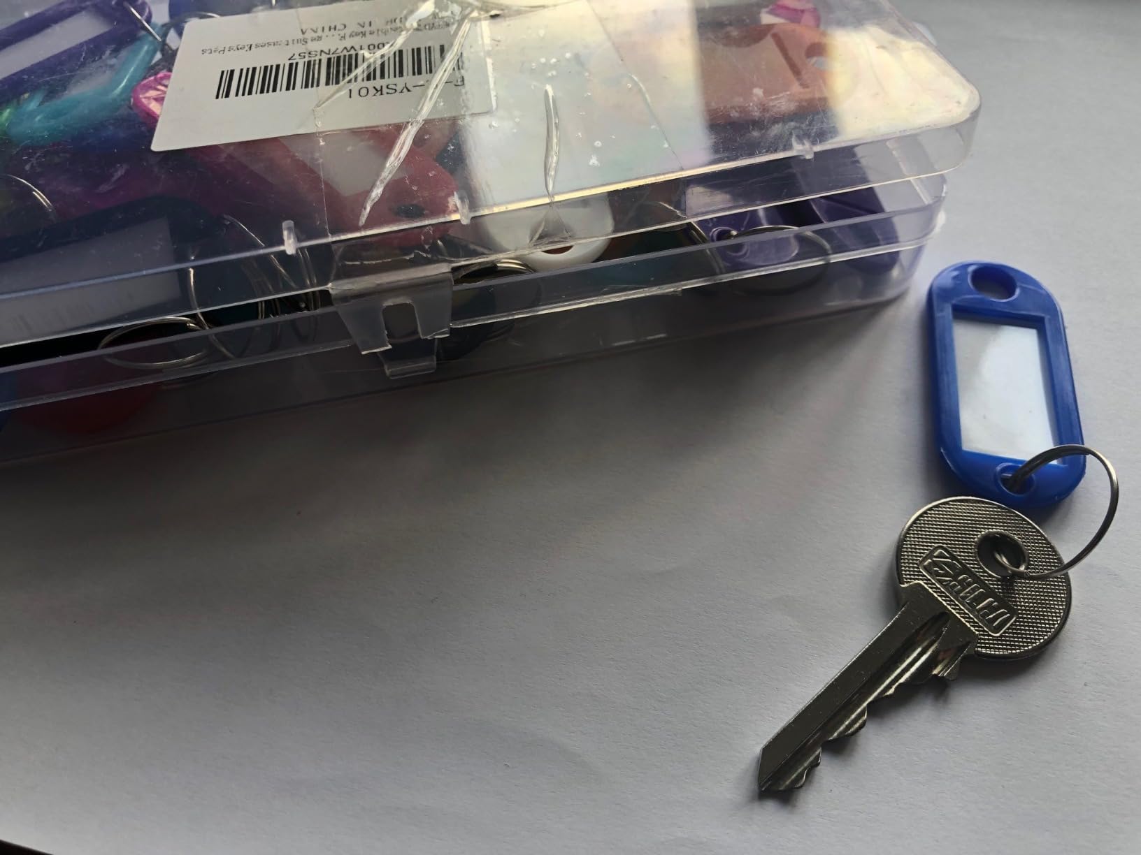 DOETYD 50pcs Writeable Key Fobs Tags 10 Colours Keyrings Labels for ...