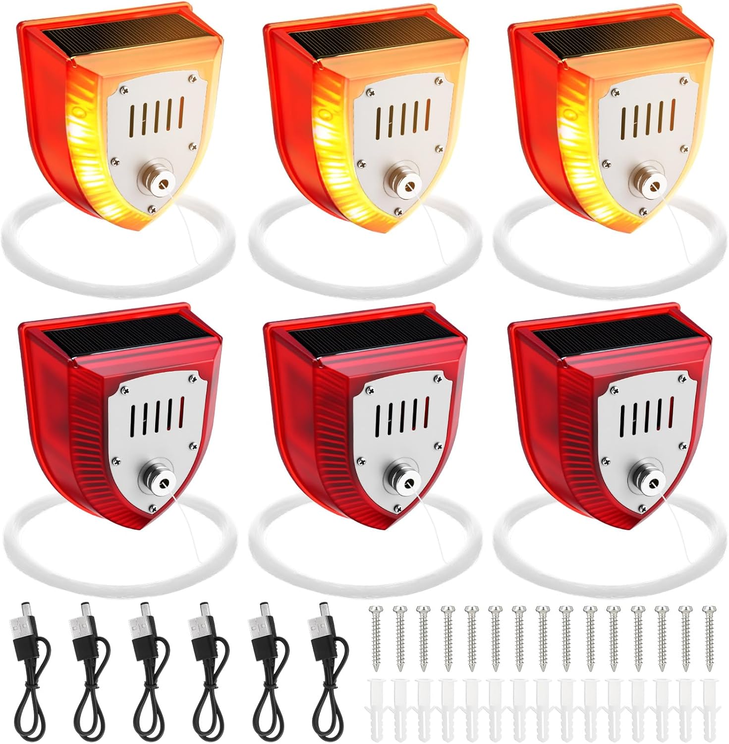 Amazon.com: Qualirey 6 Pack Solar Burglar Anti-Intrusion Trip Wire Alarm Perimeter Defense ...