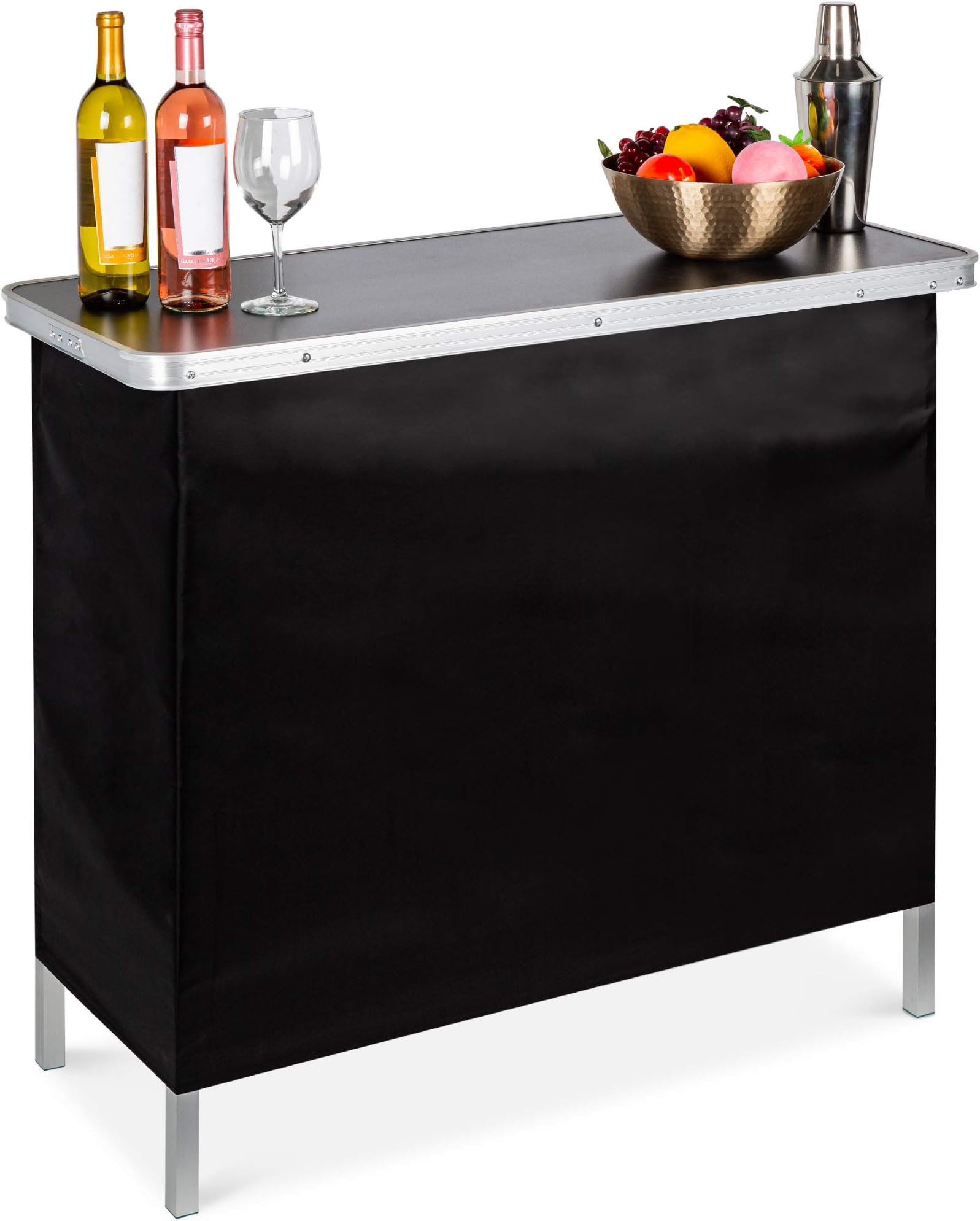 Amazon.com: VEVOR Folding Portable Bar Table, Tradeshow Podium Table ...